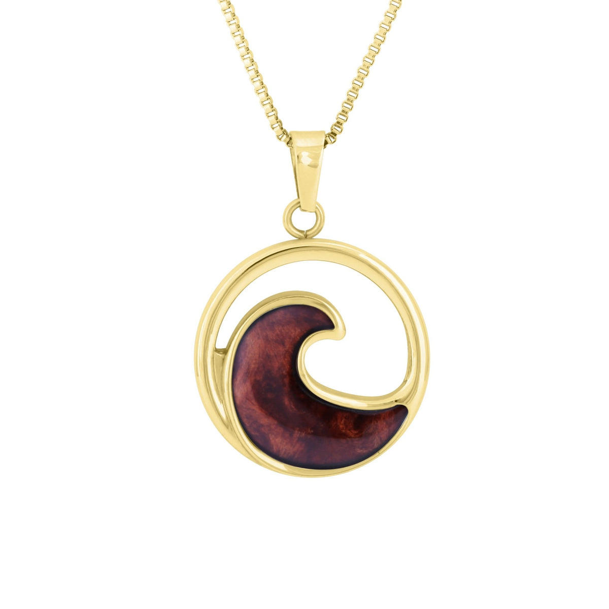 Redwood Wave Necklace - Yellow Gold – Woodsman